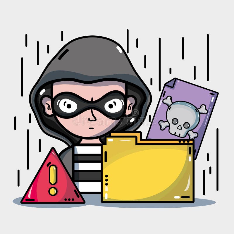 Person Hacker To Programmer Virus In The System Stock Vector Illustration Of Crime Programmer