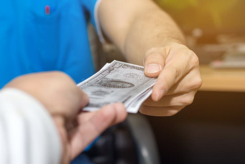 Person Hand Accept Money Bribe from Construction Project,corruption ...