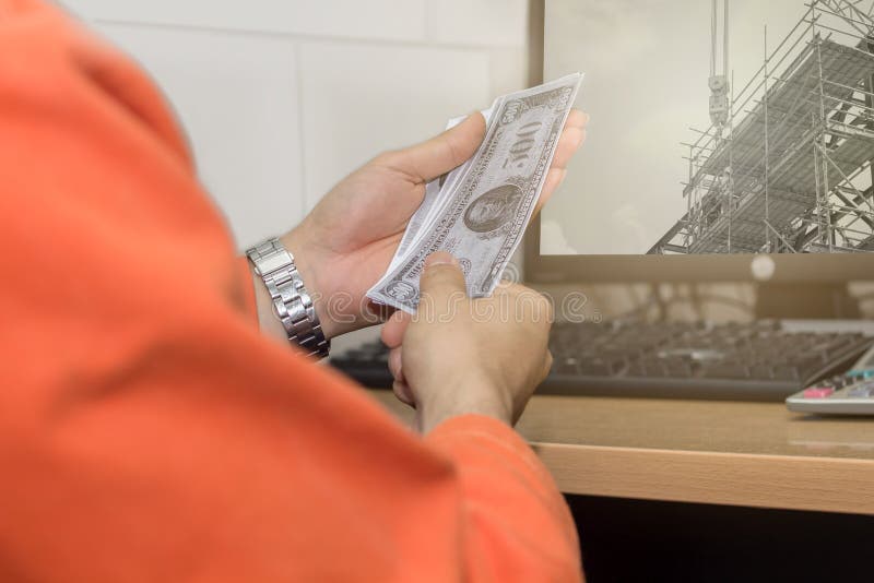 Person Hand Accept Money Bribe from Construction Project,corruption ...