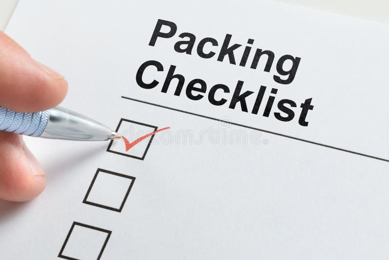 Packing Checklist stock image. Image of check, travel - 222243067