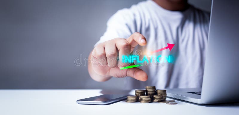 Person Hand Showing Inflation Concept. Stock Image - Image of crisis ...