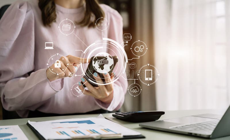 Person Hand Touching Smartphone with SDK Icon on Virtual Screen. SDK ... Person Hand Touching Smartphone with SDK Icon on Virtual Screen. SDK ...