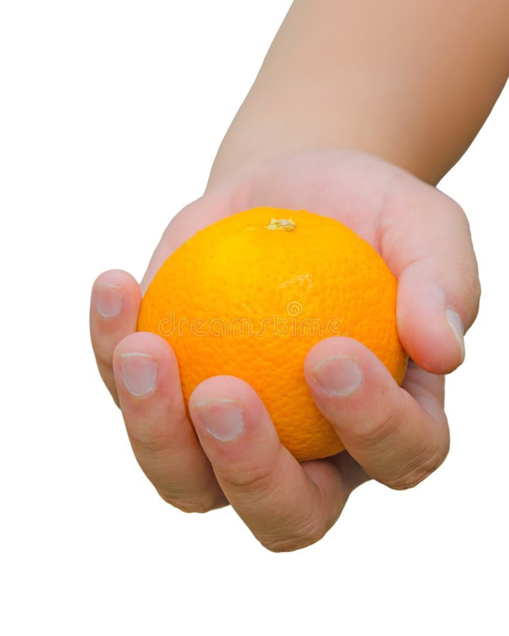 A Person is Handing an Orange for You. Stock Image - Image of healthy ...