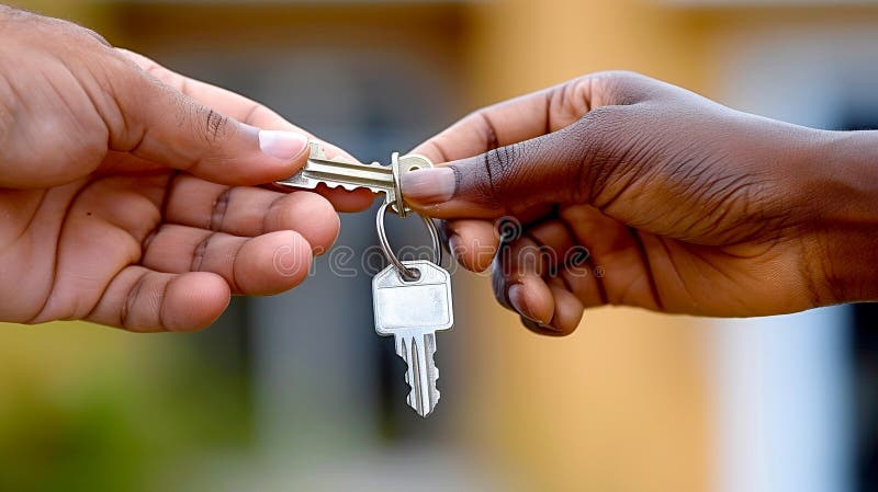 Person Handing Over Keys To Another Person Stock Illustration ...
