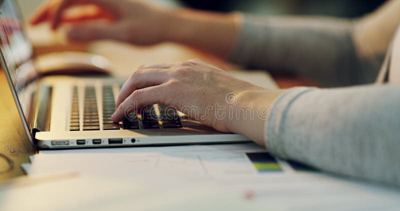 Person Hands, Laptop and Code Typing with Technology and Web Developer ...