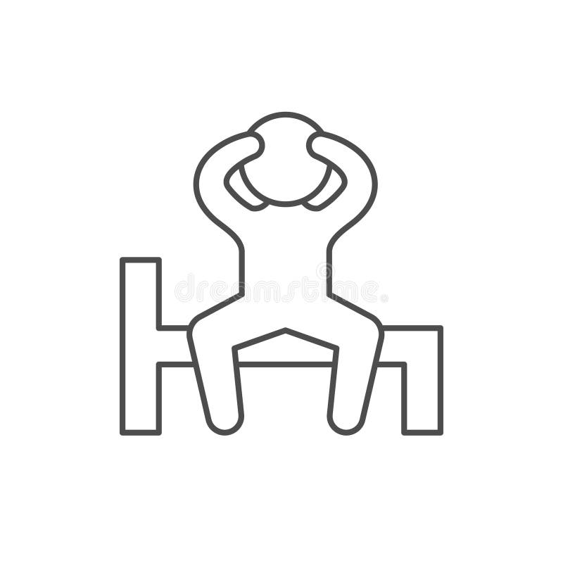 Person with Hangover Line Icon Stock Illustration - Illustration of ...