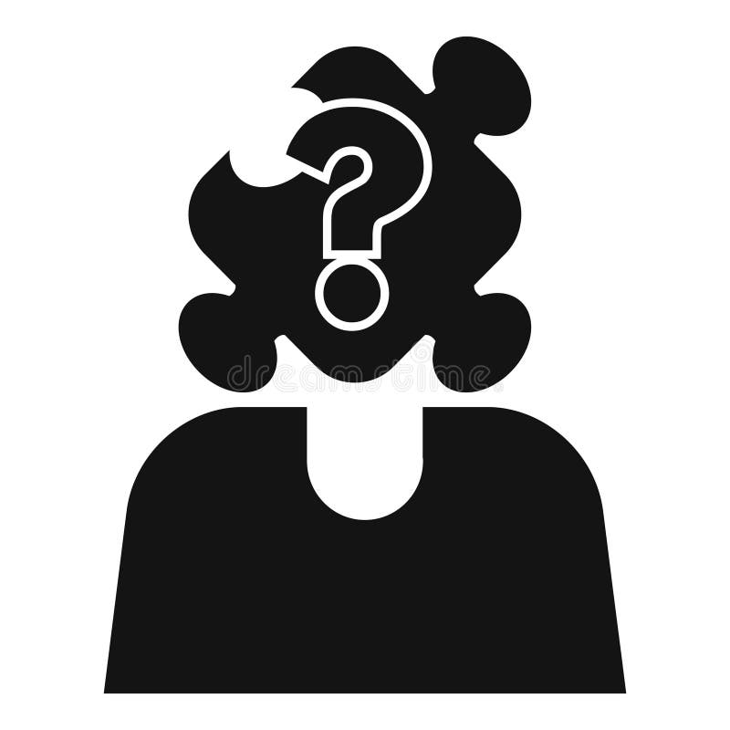 Person Having Question Mark Over Head with Puzzle Pieces Stock ...