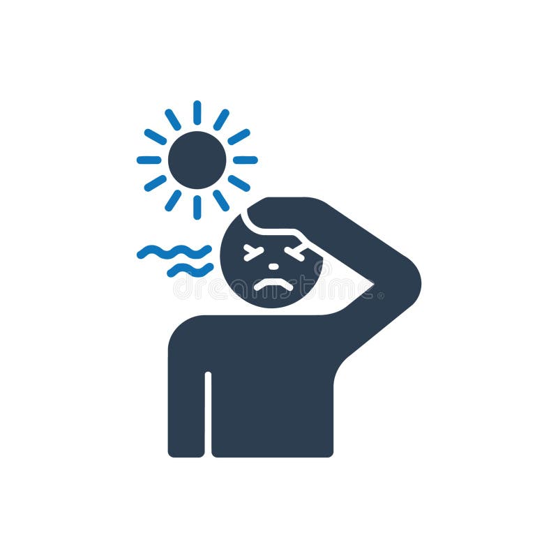 Person Heatstroke Icon stock illustration. Illustration of heatstroke ...