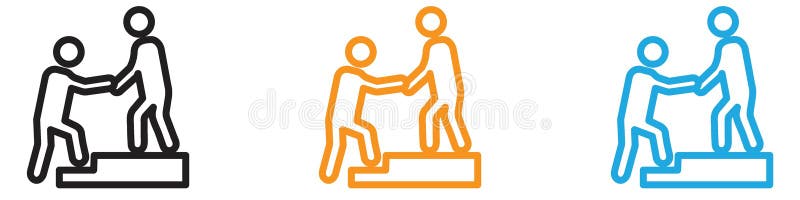 Person Help Someone Vector Logo Set Collection for Web App Ui Stock ...