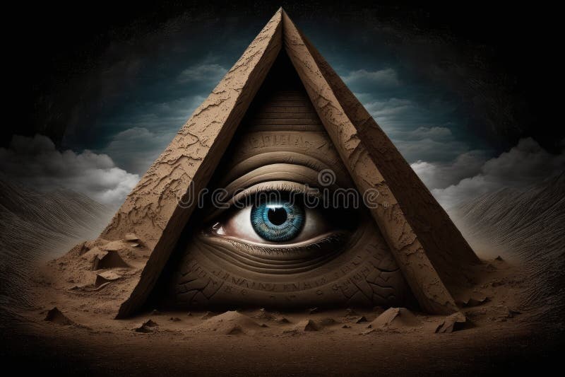 Person, Hiding in Secret Place, Protected by the All-seeing Eye Stock ...