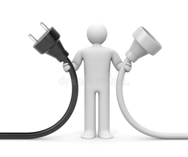 Person hold cables stock illustration. Illustration of equipment - 27095221