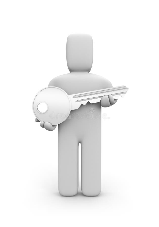 Person hold key stock illustration. Illustration of gesture - 14786426
