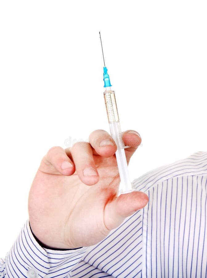 Person Hold Syringe Closeup Stock Image - Image of addiction, needle ...