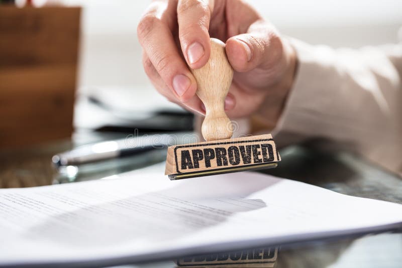 A Red Stamp on a Document - Made in USA Stock Photo - Image of market ...