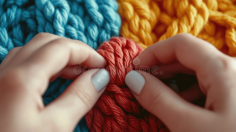 A Person is Holding a Ball of Yarn with Their Hands, AI Stock Photo ...