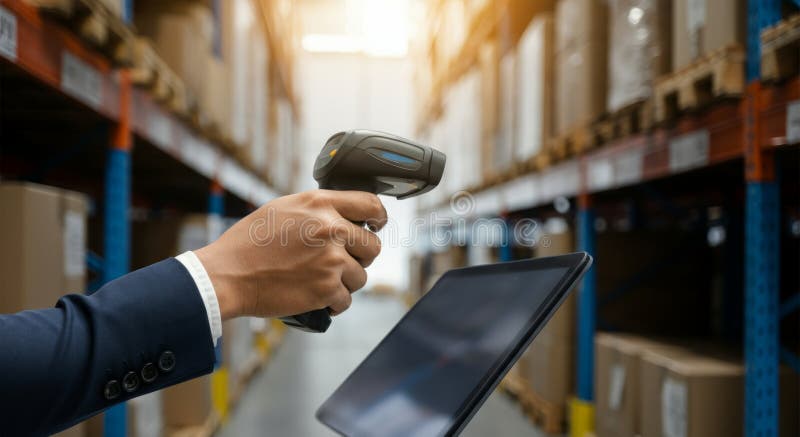 Person Holding Barcode Scanner Tablet Stock Photos - Free & Royalty ...