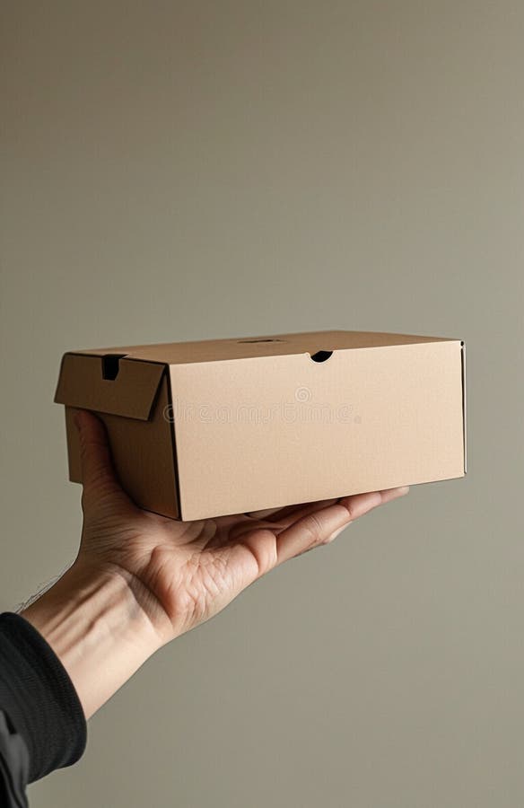 A Person Holding a Box with a Small Object in it Stock Illustration ...