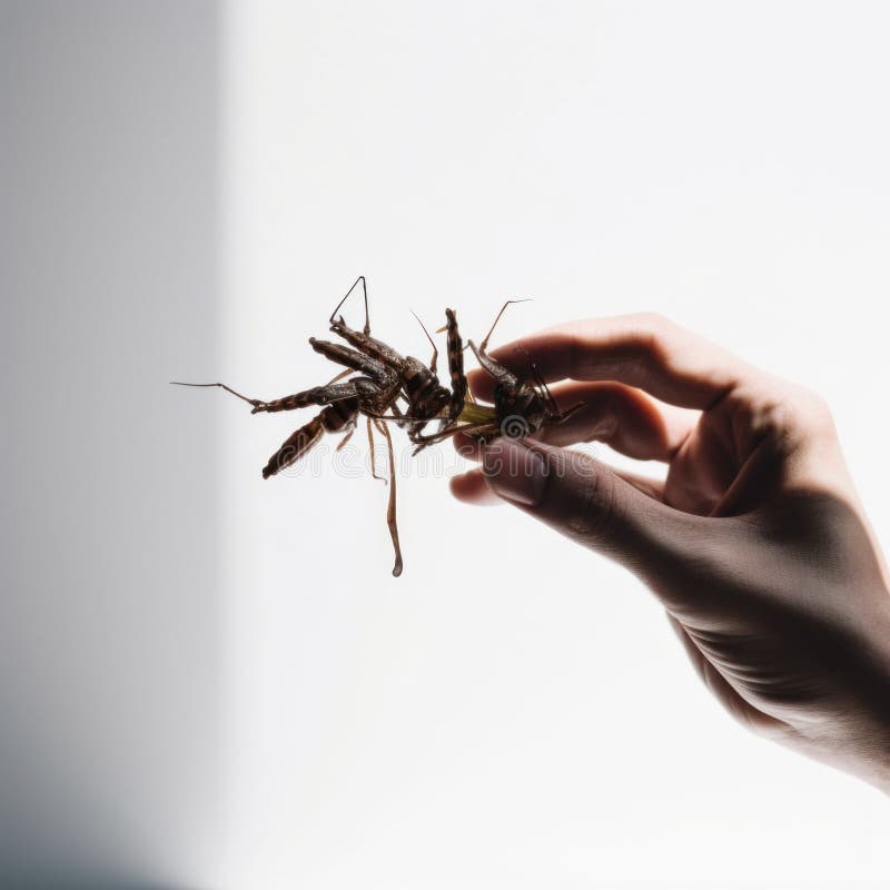 A Person Holding a Bug in Their Hand. Generative AI Image. Stock ...