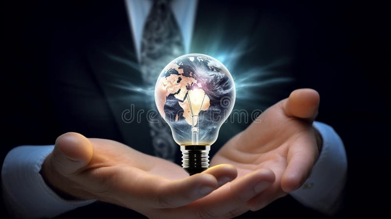 Person Holding Bulb Hand Holding Bulb Bulb in Hand Stock Illustration ...