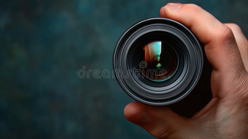 A Person Holding a Camera in Their Hand with the Lens Facing Forward ...