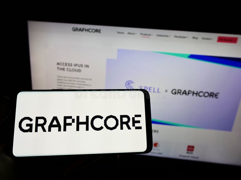 Person Holding Cellphone with Logo of British Semiconductor Company ...