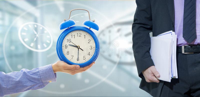 Work start time stock image. Image of holding, awake - 136023601