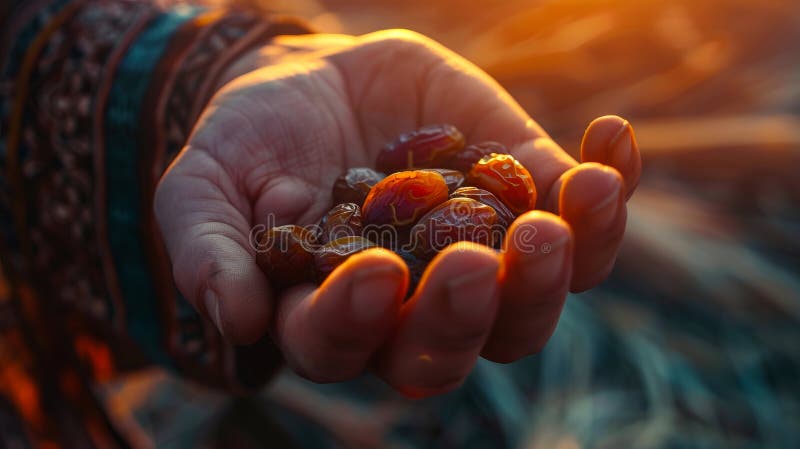 A Person Holding Dates in Their Hand Stock Image - Image of woman ...