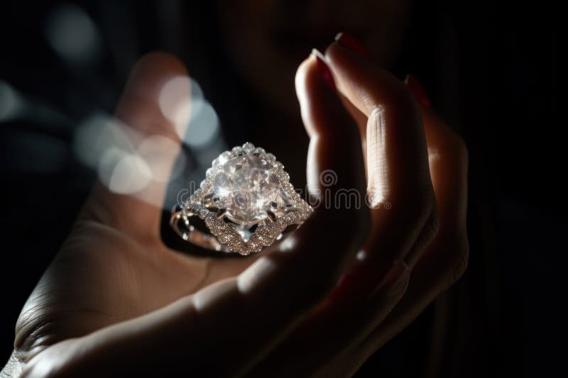 A Person Holding a Diamond in Their Hand. AI Generative Image. Stock ...