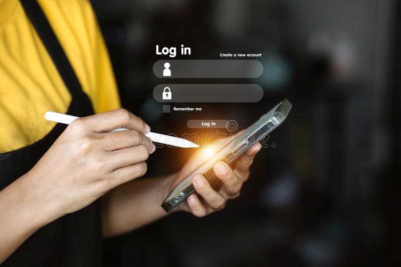 Person Holding a Digital Pen or Stylus is Interacting with a Virtual ...