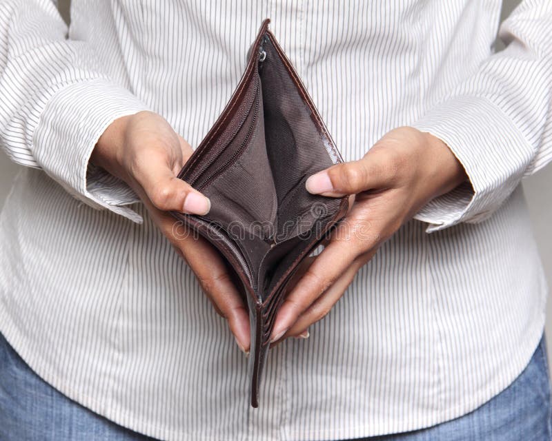 Person Holding an Empty Wallet Stock Photo - Image of finance, problem ...