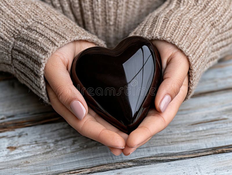 Person Holding Heart Shaped Chocolate Box Their Hands Stock Photos ...