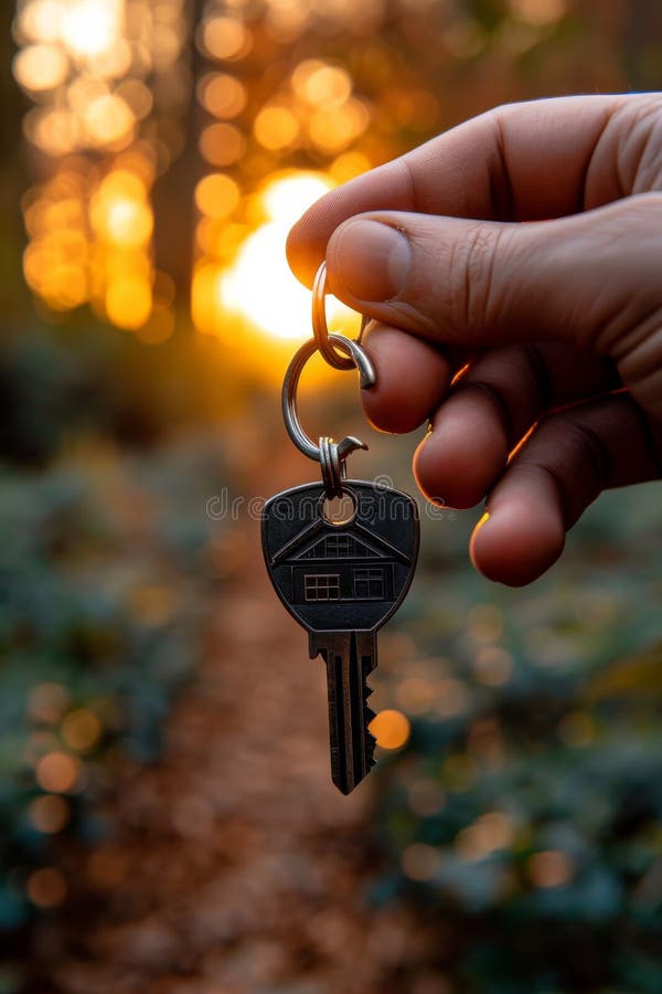 Person Holding House Key in Hand. Stock Illustration - Illustration of ...