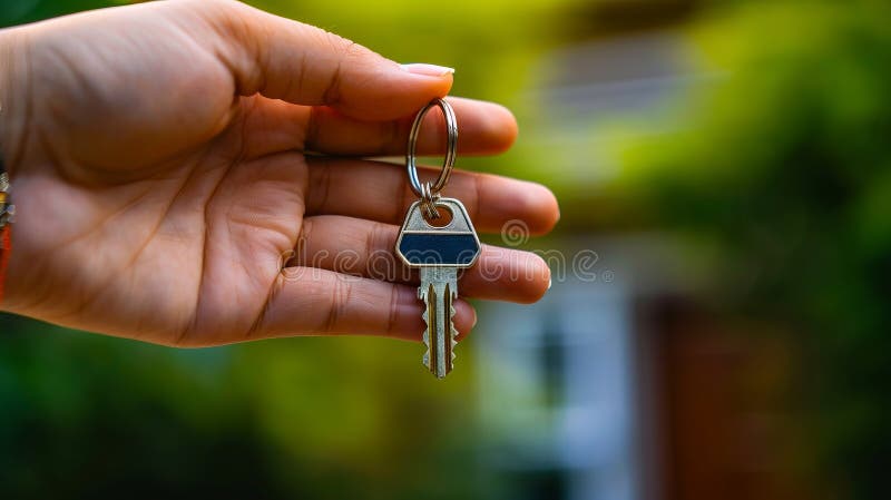 A Person Holding a Key in Their Hand Stock Photo - Image of generated ...