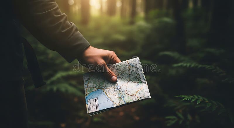 Forest Navigation stock illustration. Illustration of landscape - 383124817