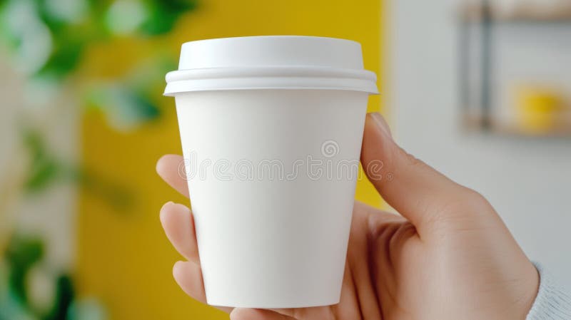 A Person Holding a Paper Cup in Their Hand, AI Stock Image - Image of ...