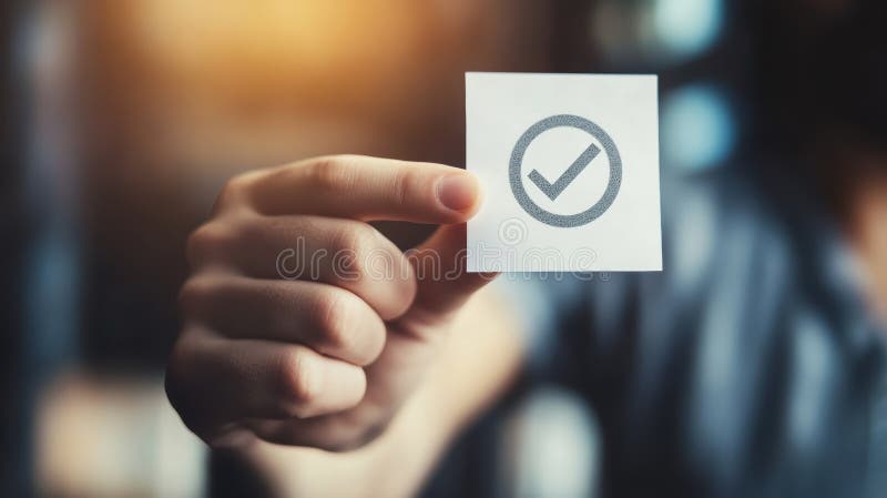 A Person Holding a Paper with a No Entry Sign on it Stock Illustration ...