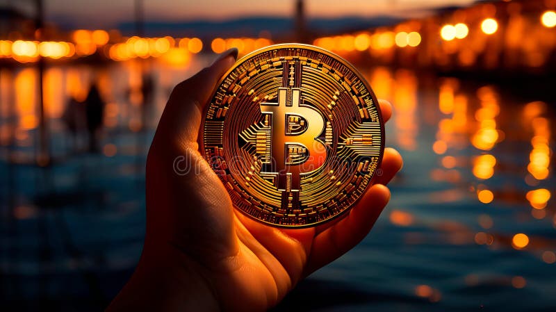 Person Holding a Physical Bitcoin Coin, Emphasizing the Tangible ...
