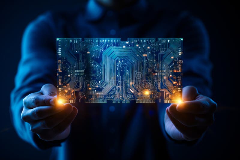 Person Holding Piece of Electronic Circuit Board in Their Hands ...