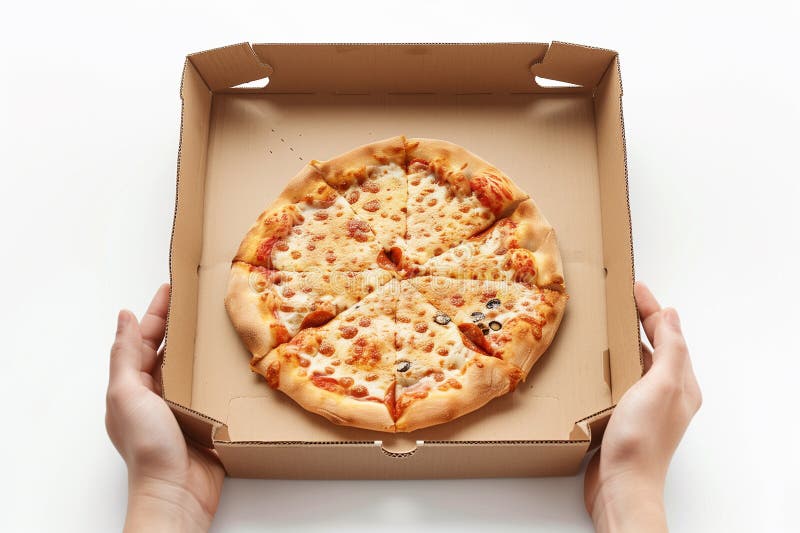 Person Holding Pizza in Box Stock Photo - Image of pizza, restaurant ...