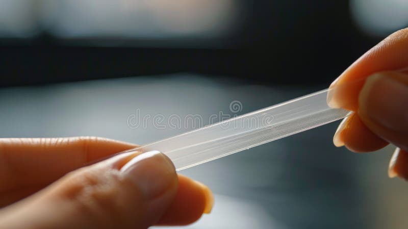 A Person Holding a Plastic Tube in Their Hand, AI Stock Photo - Image ...