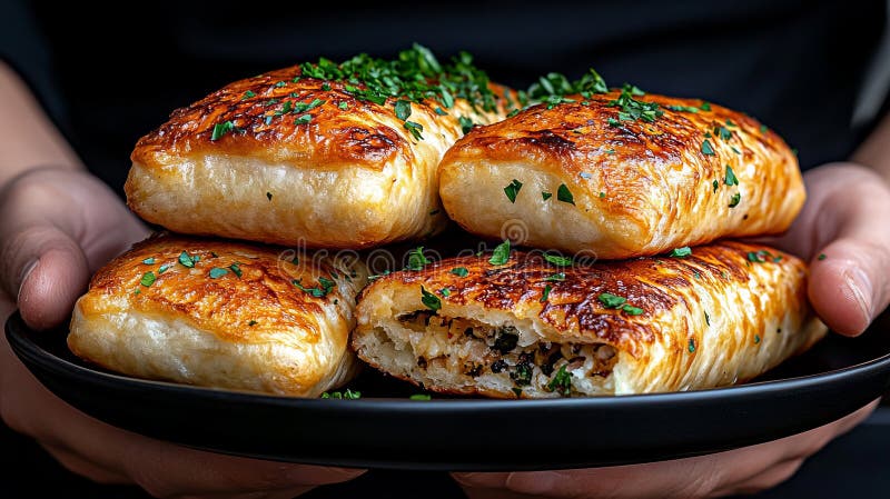 Person Holding Plate Four Pastries Their Hands Stock Photos - Free ...