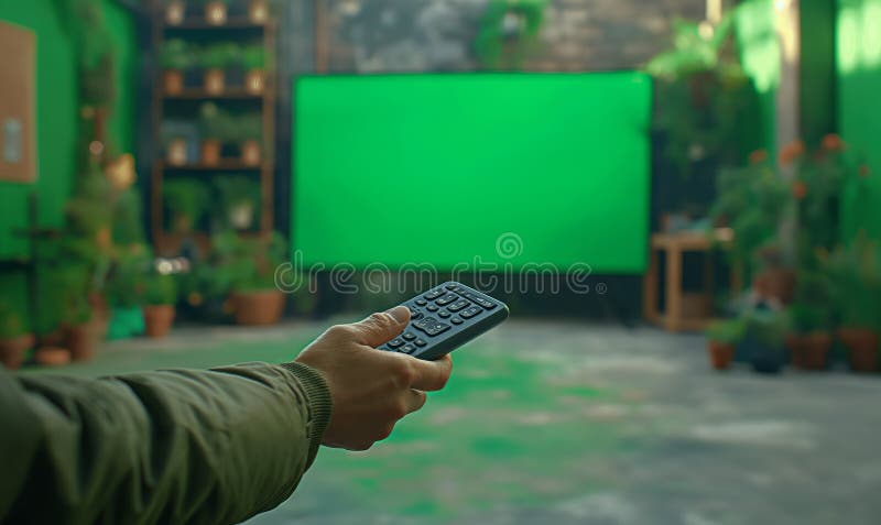Green Screen Remote Control AI Art Stock Illustration - Illustration of ...