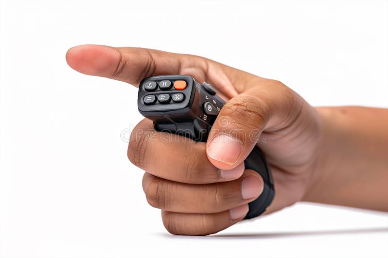 Person Holding Remote Control Stock Illustration - Illustration of ...