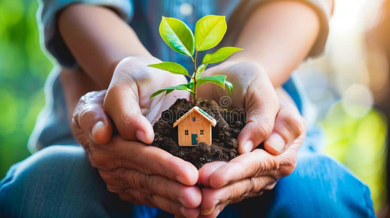 Hands Holding Small House Land Stock Illustrations – 19 Hands Holding ...
