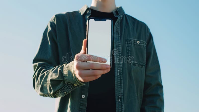 The Person Holding Smartphone.AI Generated Image Stock Photo - Image of ...