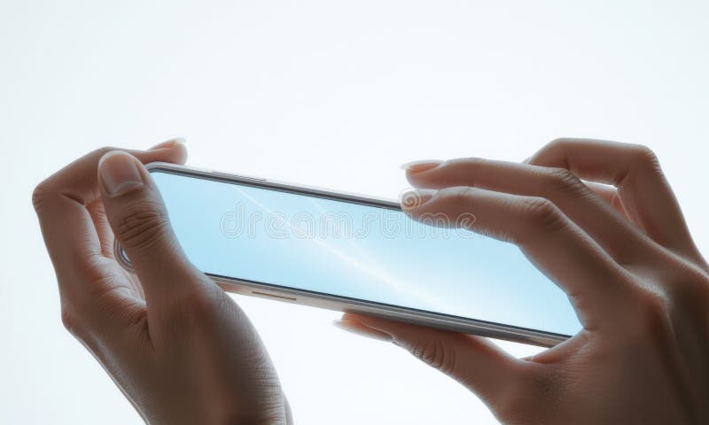 Person Holding Smartphone with Clear Screen, Showcasing Modern ...