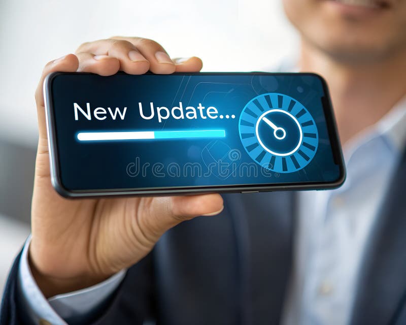 Mobile Phone New Update Installation Stock Photo - Image of cellphone, communication: 402804244
