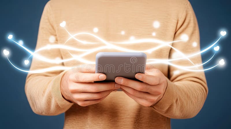 Connecting through Technology: Social Media and Love Stock Illustration ...