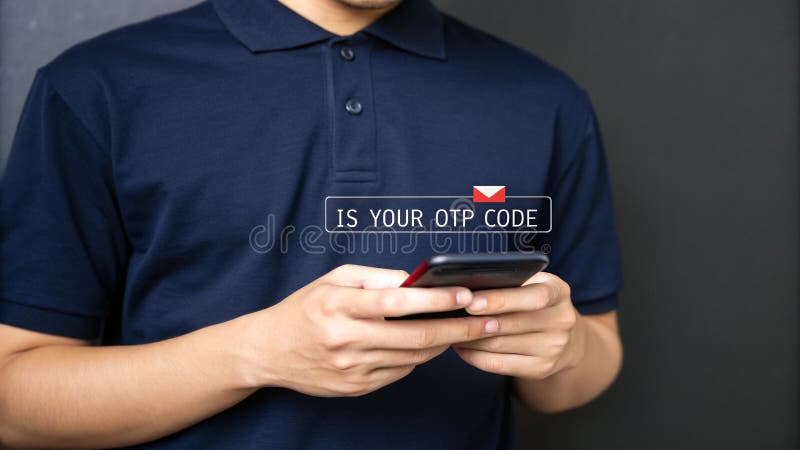 A Person Holding a Smartphone with an Otp Code Message on the Screen in ...