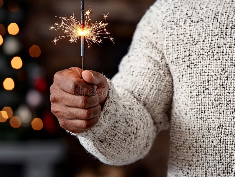 A Person Holding a Sparkler in Their Hand Stock Photo - Image of handle ...